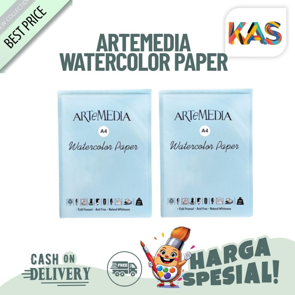 Jual Artemedia Watercolor Paper A6 Kertas Cat Air Sheet Isi 12 Lembar ...