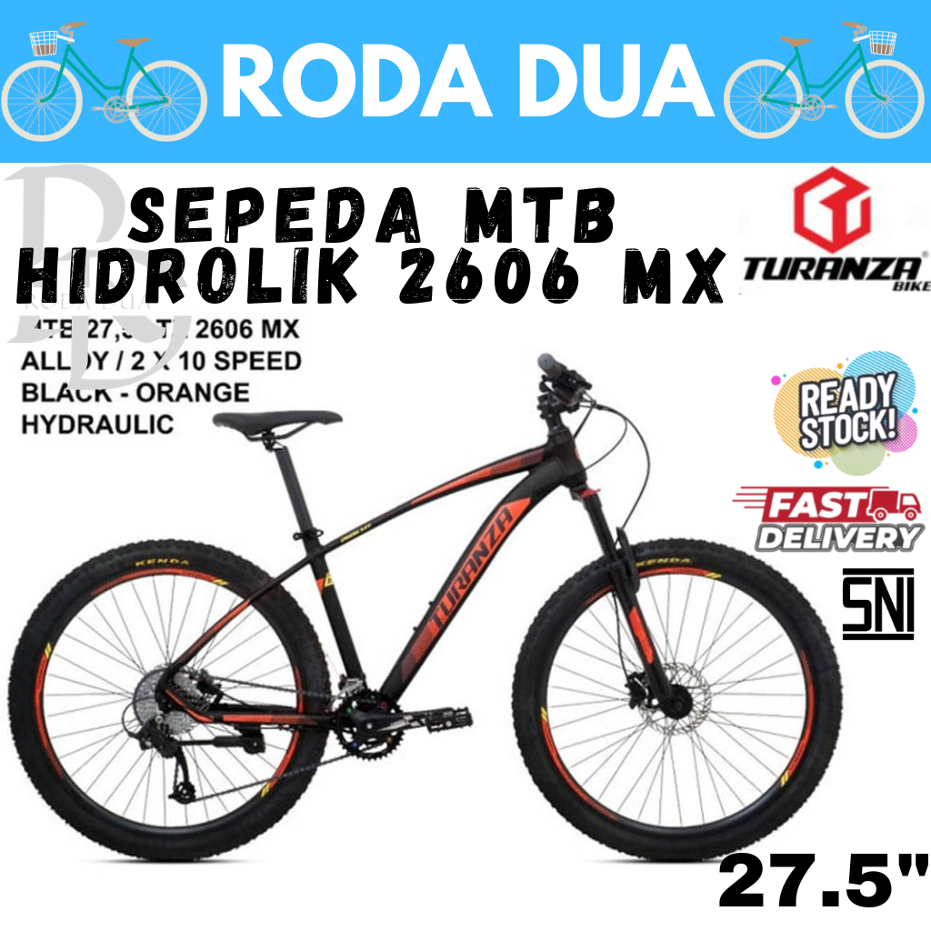 Jual SEPEDA MTB UKURAN 27.5" TIPE 2606 MX TURANZA REM HYDROLIK | Shopee ...