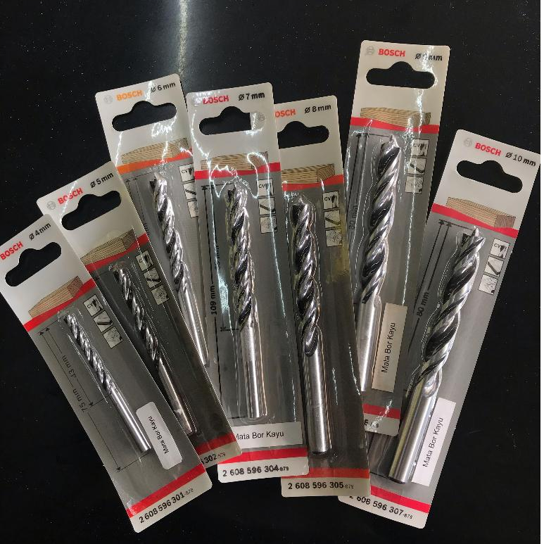 Jual Bosch Mata Bor Kayu 4mm, 6mm, 8mm, 10mm, 12mm – Satuan Mata Bor ...