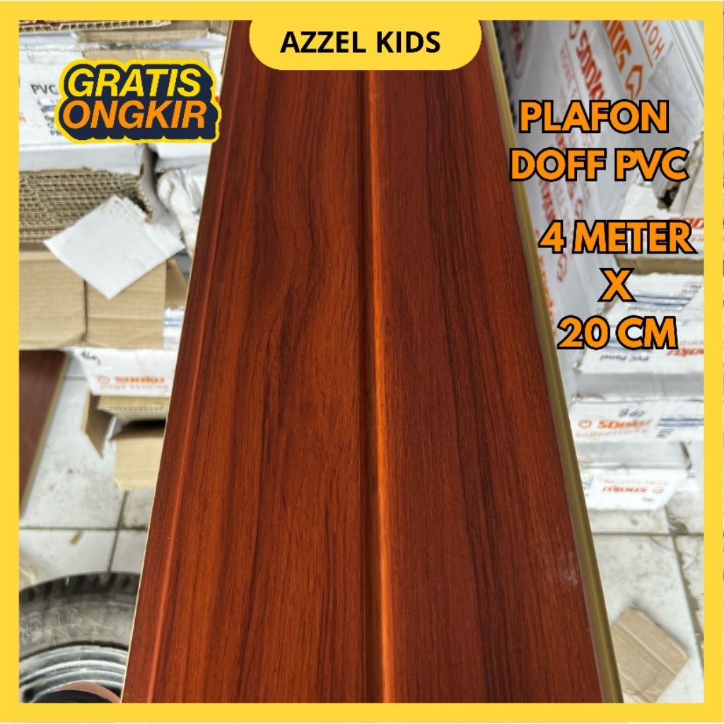Jual Plafon Doff PVC Warna kayu elegan plafon pvc anti rayap anti air ...