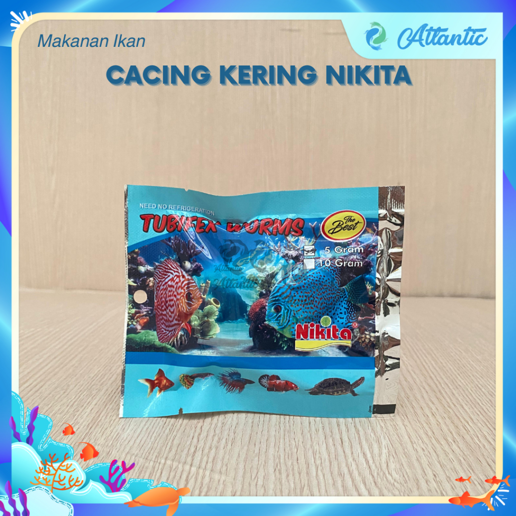 Jual Cacing Kering Sutra Beku 5 Gram Pakan Tinggi Protein Ikan Hias ...