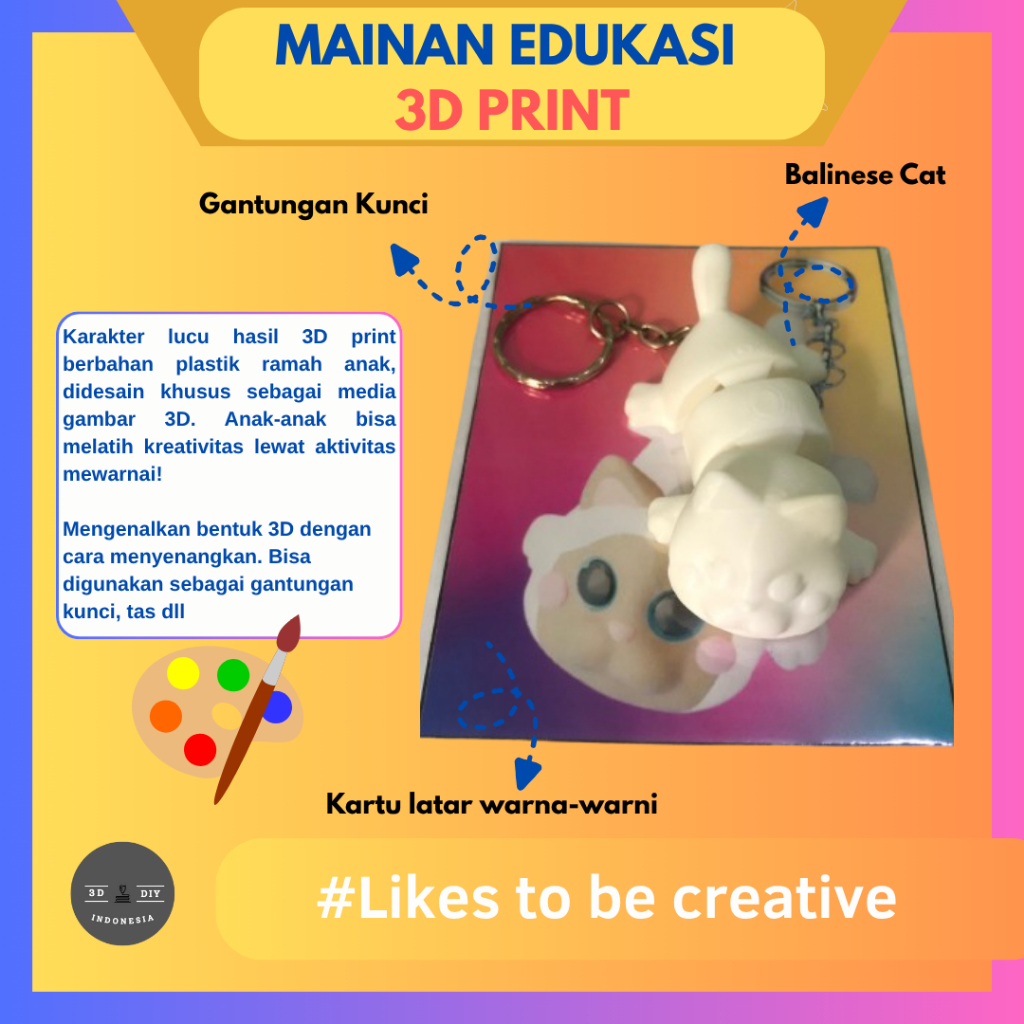 Jual Print & Paint – Mainan 3D Lucu untuk Anak Kreatif (Balinese Cat ...