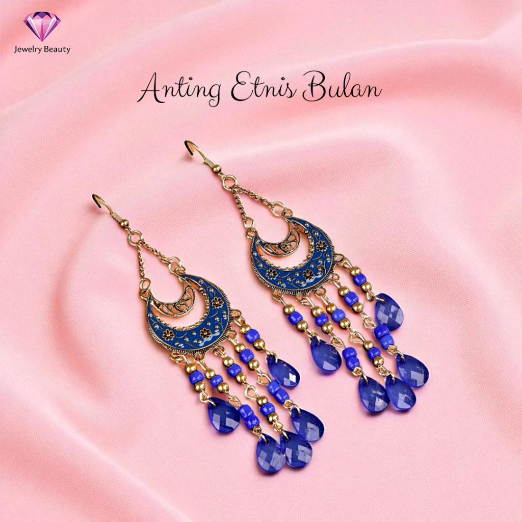 Jual JewelryBeauty Anting liontin bunga merak zamrud anting liontin ...