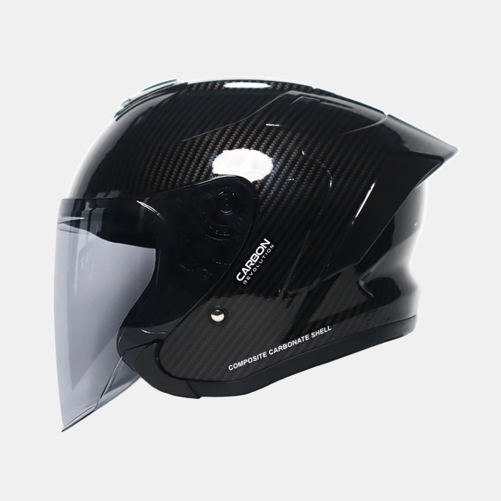 Jual Helm JS ARMOR MOTIF CARBON HALF FACE ORIGINAL SNI/HELM KEREN/HELM ...