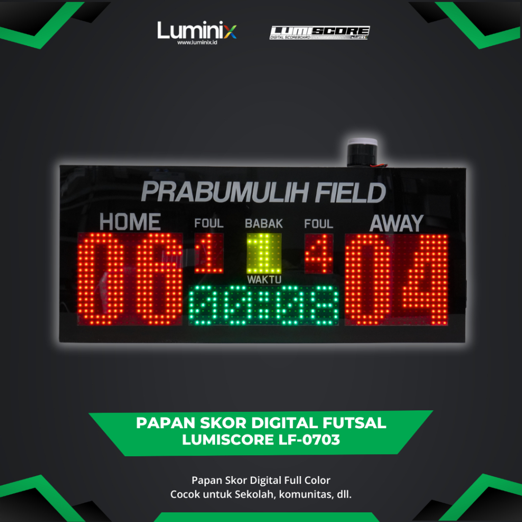 Jual Digital Scoreboard Futsal Lumiscore LF-0703 – Tampilan Full Color ...