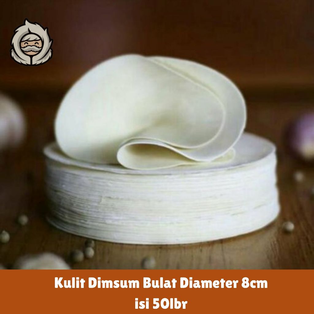 Jual Kulit Dimsum / Pangsit Bulat 50 lembar 8cm | Kulit Gyoza | Shopee ...