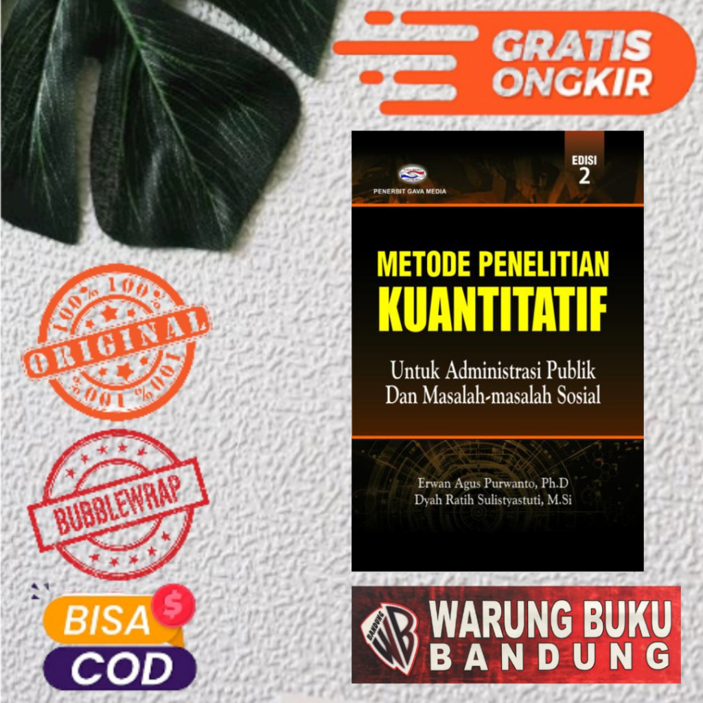 Jual Buku Metode Penelitian Kuantitatif untuk administrasi publik ...