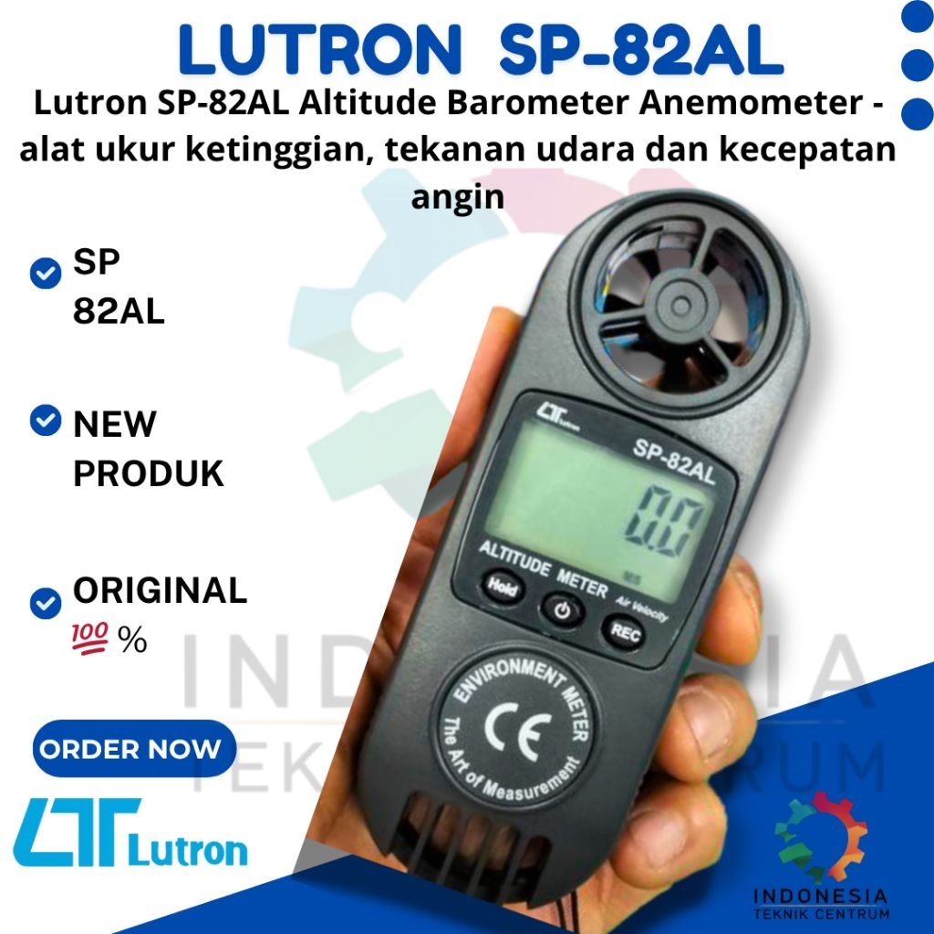 Jual Lutron SP-82AL Altitude Barometer Anemometer - alat ukur ...