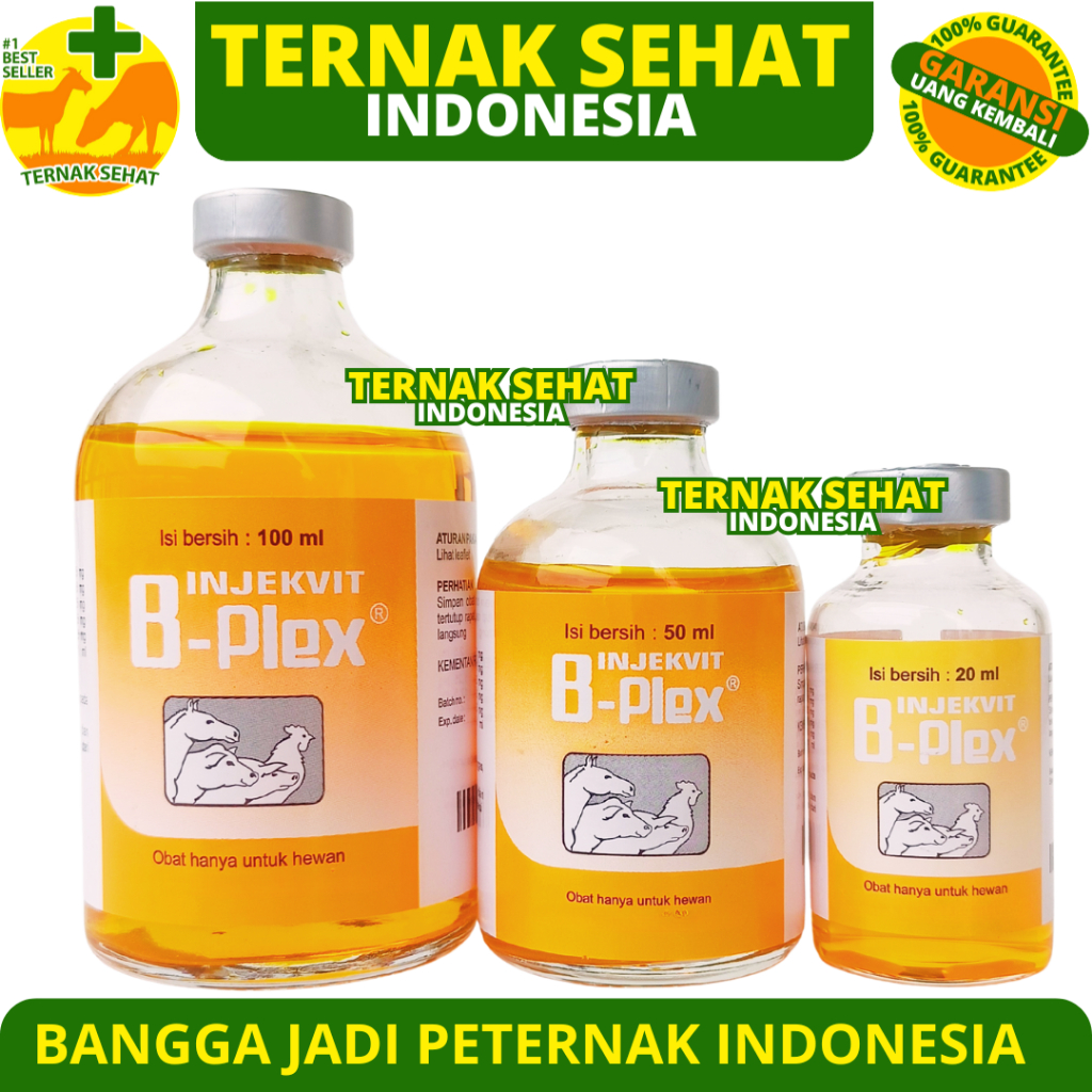 Jual INJEKVIT B PLEX 20ml 50ml & 100ml - Vitamin B Complex B Kompleks ...