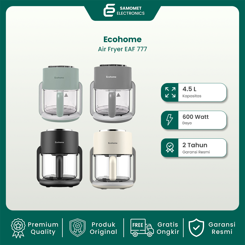 Jual ECOHOME Air Fryer & Dehydrator 8 in 1 Function EAF-777 4.5L ...