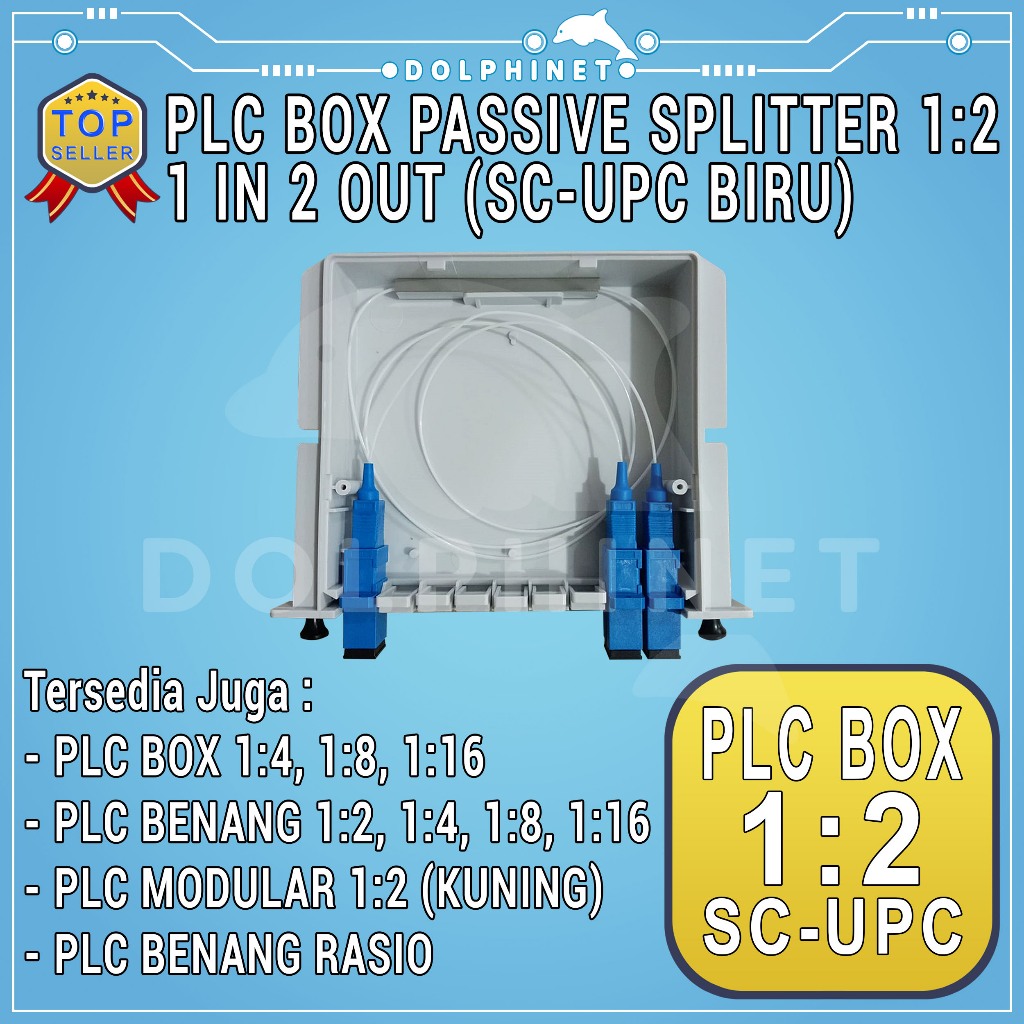 Jual Pasif Splitter 1:2 SC UPC Passive Splitter Box 1:2 SC UPC PLC Box ...