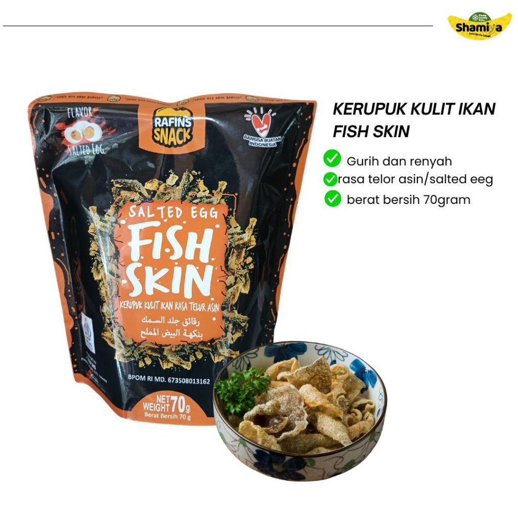 Jual KERUPUK KULIT IKAN SALTED EGG 70GRAM | Shopee Indonesia