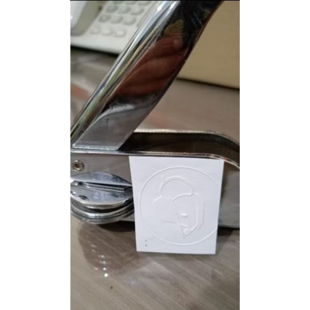Jual EMBOS STAMPLE POCKET D 4 CM (free design) | Shopee Indonesia