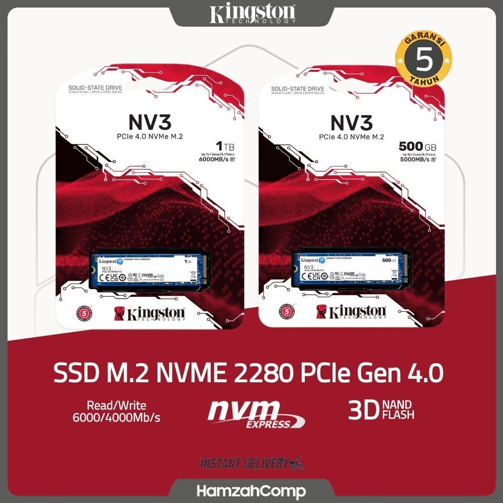 Jual Kingston NV3 2TB / 1TB/ 500GB SSD M.2 NVMe PCI-e Gen 4x4 / SSD ...