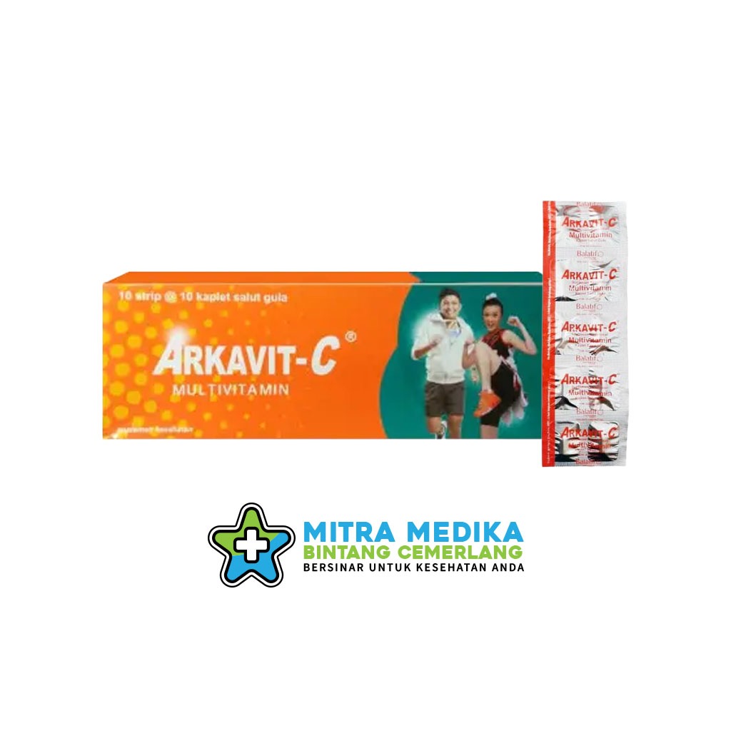 Jual ARKAVIT-C SUPLEMEN KESEHATAN MULTIVITAMIN (1 KOTAK@10 STRIP ...