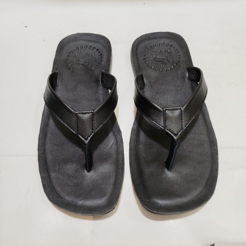 Jual SANDAL PRIA KULIT ASLI 100% KD 01 HITAM ( PRODUKSI SENDIRI ...