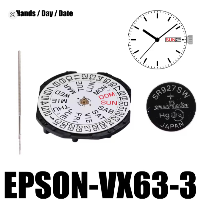Jual Mesin Jam Tangan Epson VX63 VX 63 Tanggal Hari Besar | Shopee Indonesia
