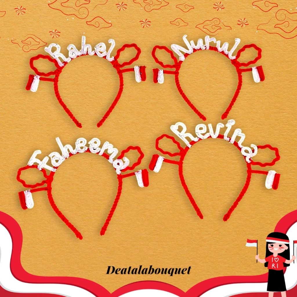 Jual Bando Custom Nama Bando Kemerdekaan Bando 17 Agustus | Shopee ...