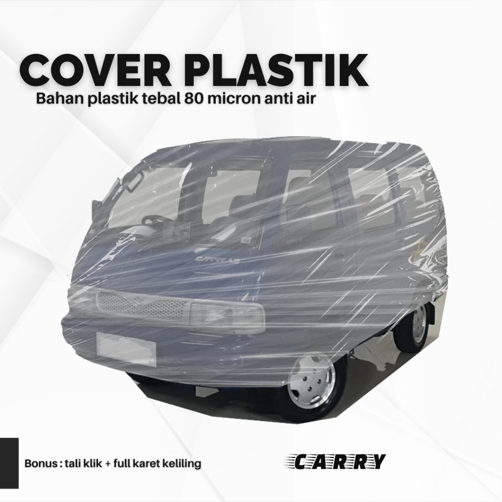 Jual Plastik Transparan Tebal 80 MICRON Body Cover Mobil CARRY Sarung ...