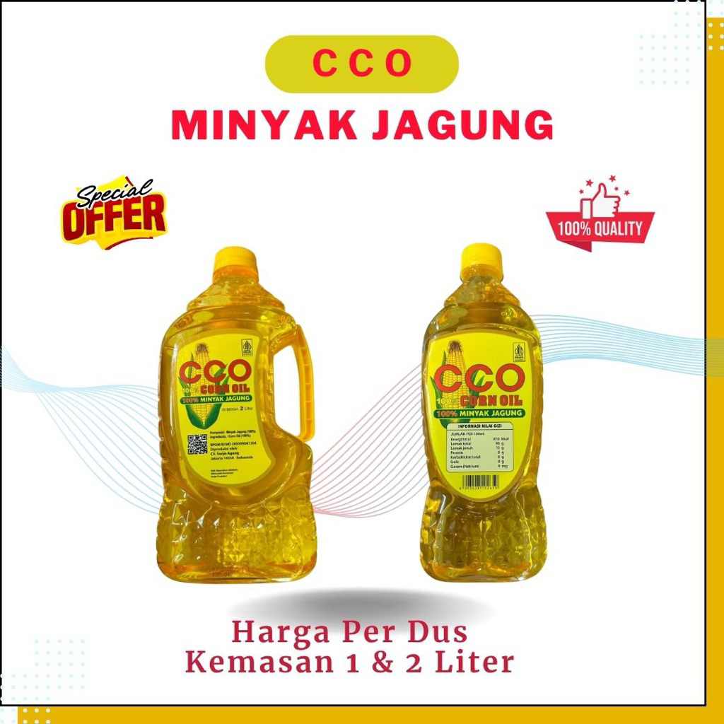 Jual Minyak Jagung CCO kemasan Botol 12 x 1 liter & 6 x 2 liter/ DUS ...
