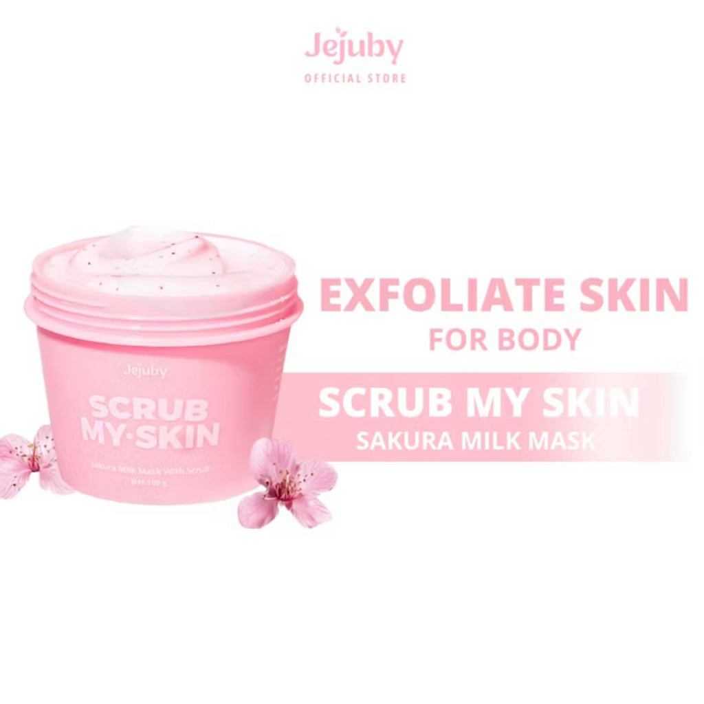 Jual Jejuby Sakura Milk Mask Jekuby Scrub My Skin | Shopee Indonesia