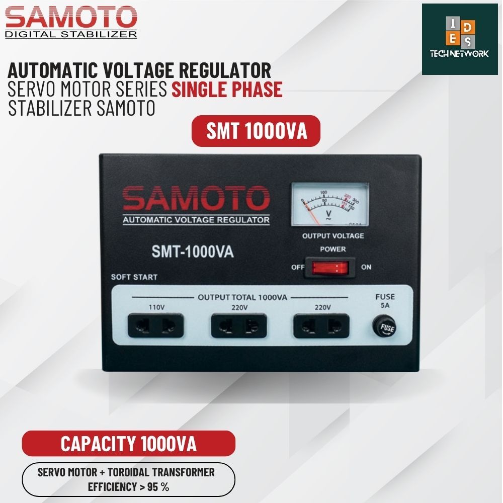 Jual Stabilizer Samoto SMT 1000VA Single Phase Servo Motor Stabilizer ...