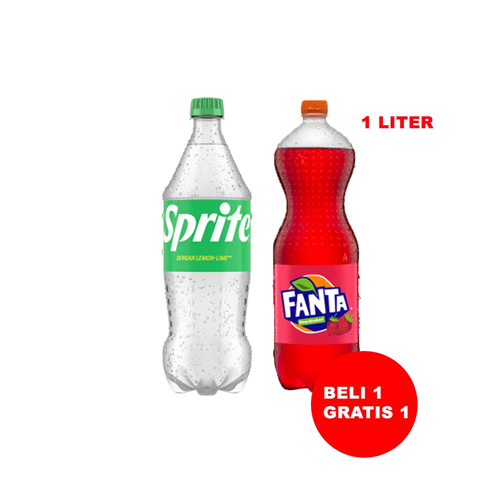 Jual Sprite / Coca-Cola minuman soda 1000ml Gratis Fanta 1000ml ...