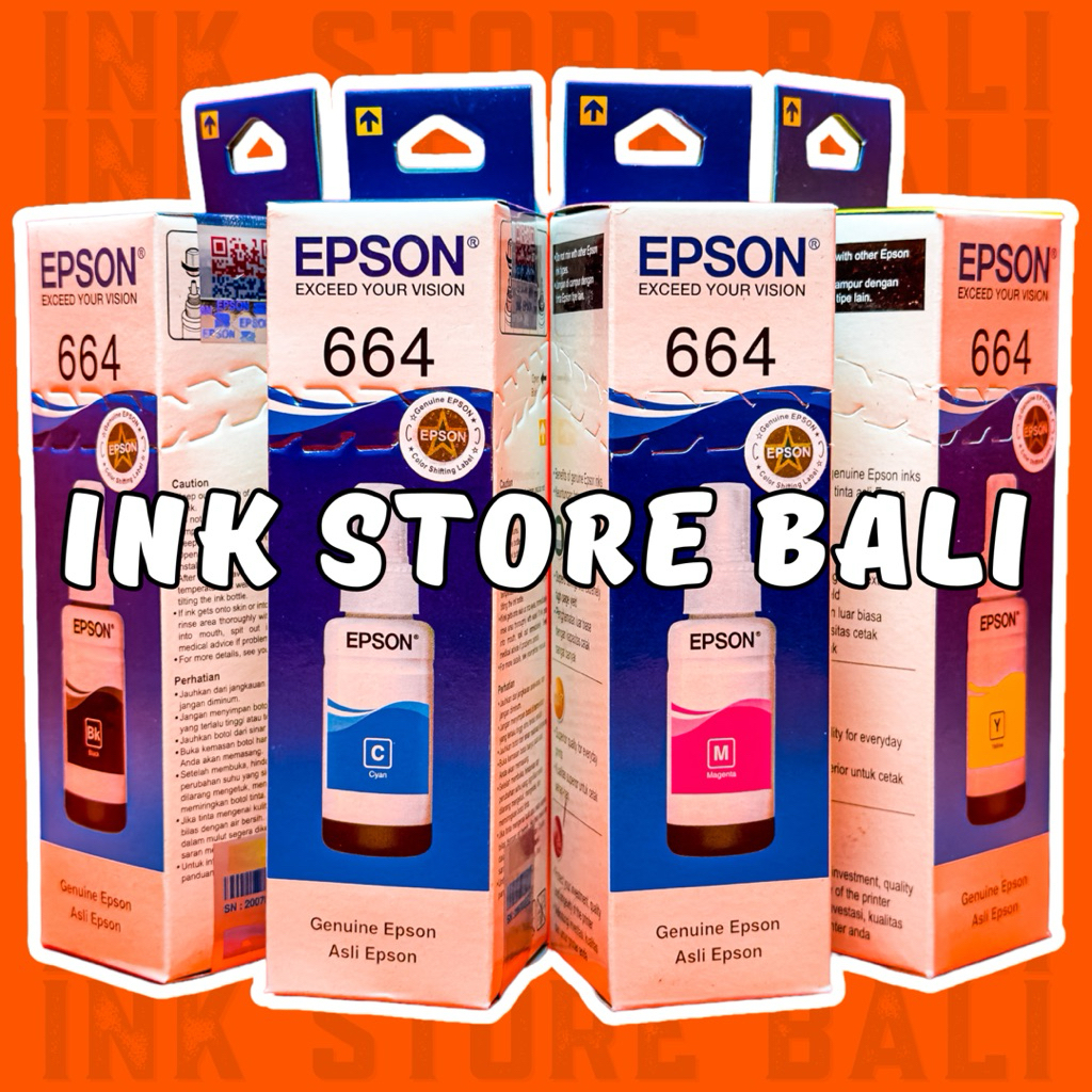 Jual TINTA EPSON 664 UNTUK PRINTER EPSON L100 | L110 | L120 | L121 | L200 | L210 | L220 | L300 ...