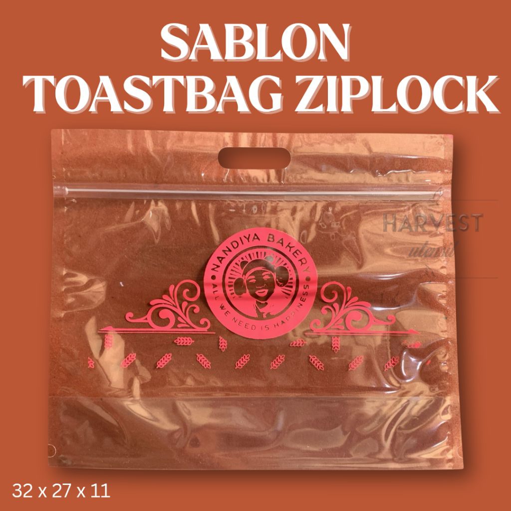 Jual Sablon Plastik Ziplock Pouch Transparan Roti Tawar Gandum Toast ...