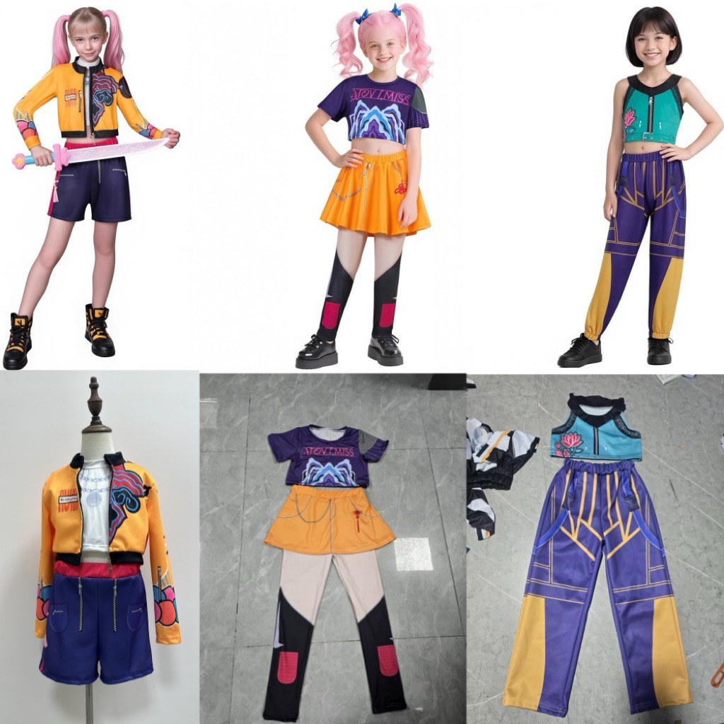 Jual KIDS HAUNTRIX COSTUME K POP DEMON HUNTER HALLOWEN COSTUME SETELAN ...