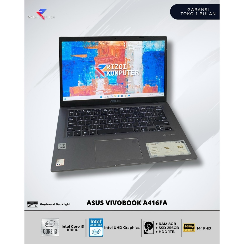 Jual Asus VivoBook A416FA Intel Core i3-10110U Ram 8GB HDD 1TB + SSD ...