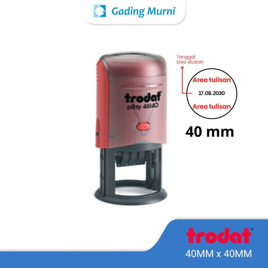 Jual Stempel Otomatis Bulat dengan tanggal Trodat 46140 - Diameter 40mm ...
