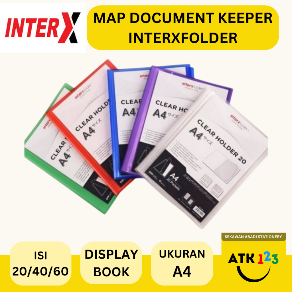 Jual INTERXFOLDER Map Clear Holder / Document Keeper / Display Book A4 ...