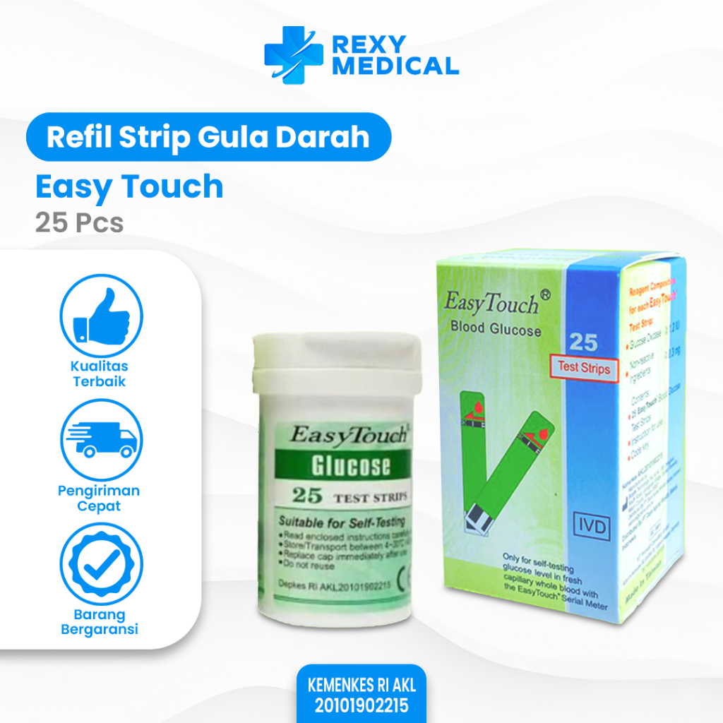 Jual Strip Stik Gula Darah Easy Touch Strip EasyTouch Blood Glucose ...