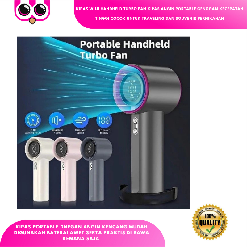 Jual KIPAS WUJI HANDHELD TURBO FAN KIPAS ANGIN PORTABLE GENGGAM ...