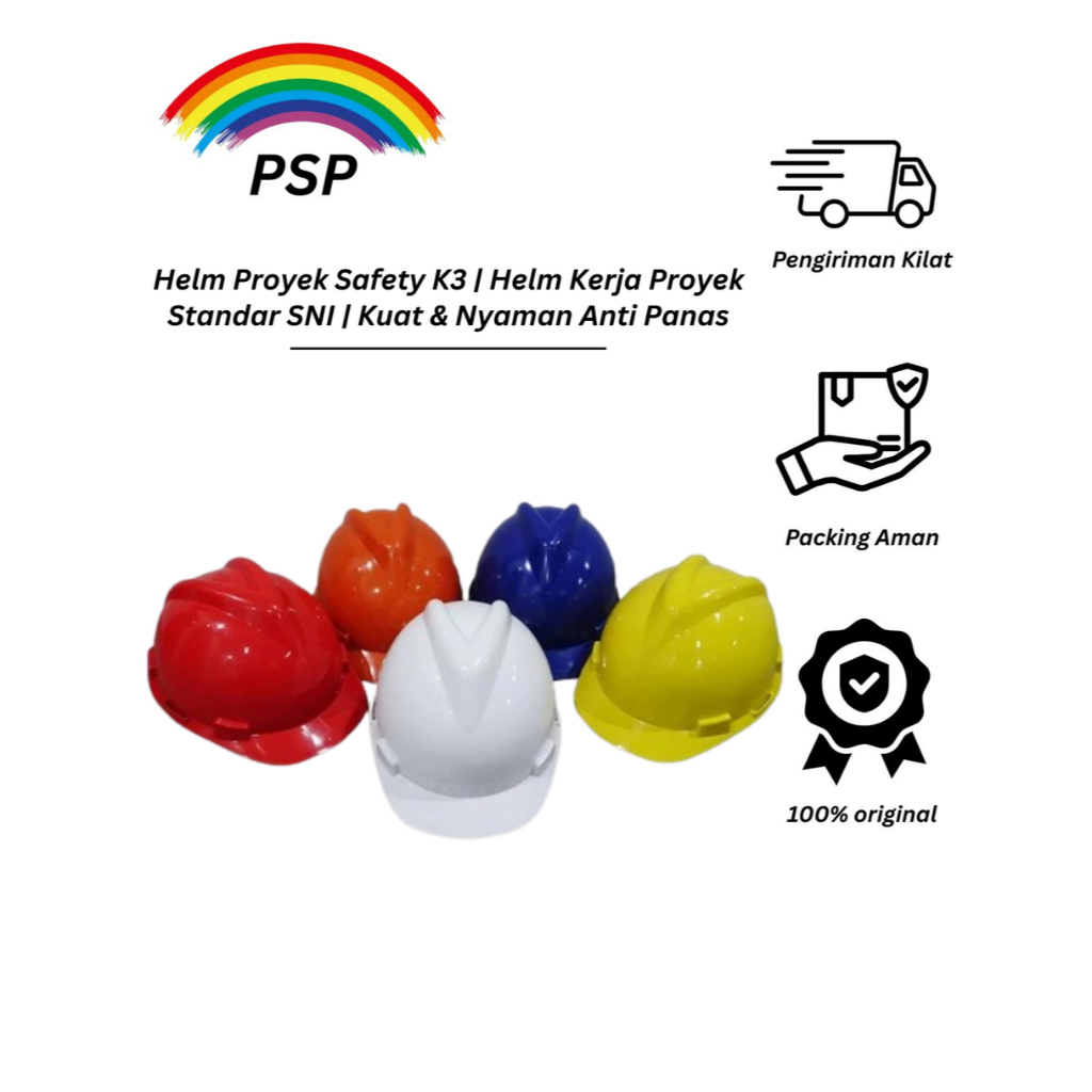 Jual Helm Proyek Safety K3 | Helm Kerja Proyek Standar SNI | Kuat ...