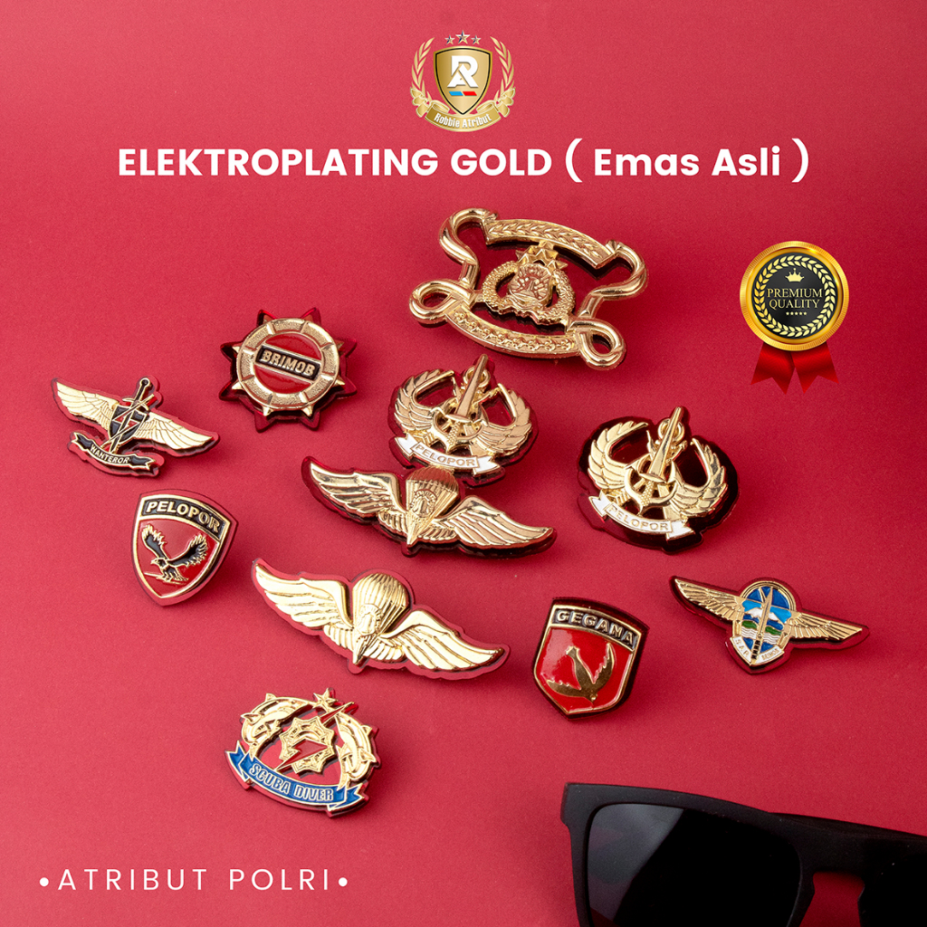 Jual Pin Sar brimob / Emblem Brimob / Wing penerjun / Pin Pelopor ...