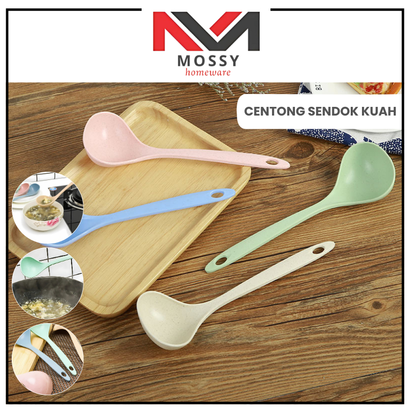 Jual MOSSY Centong Sendok Besar Gagang Panjang Kuah Plastik Jerami ...