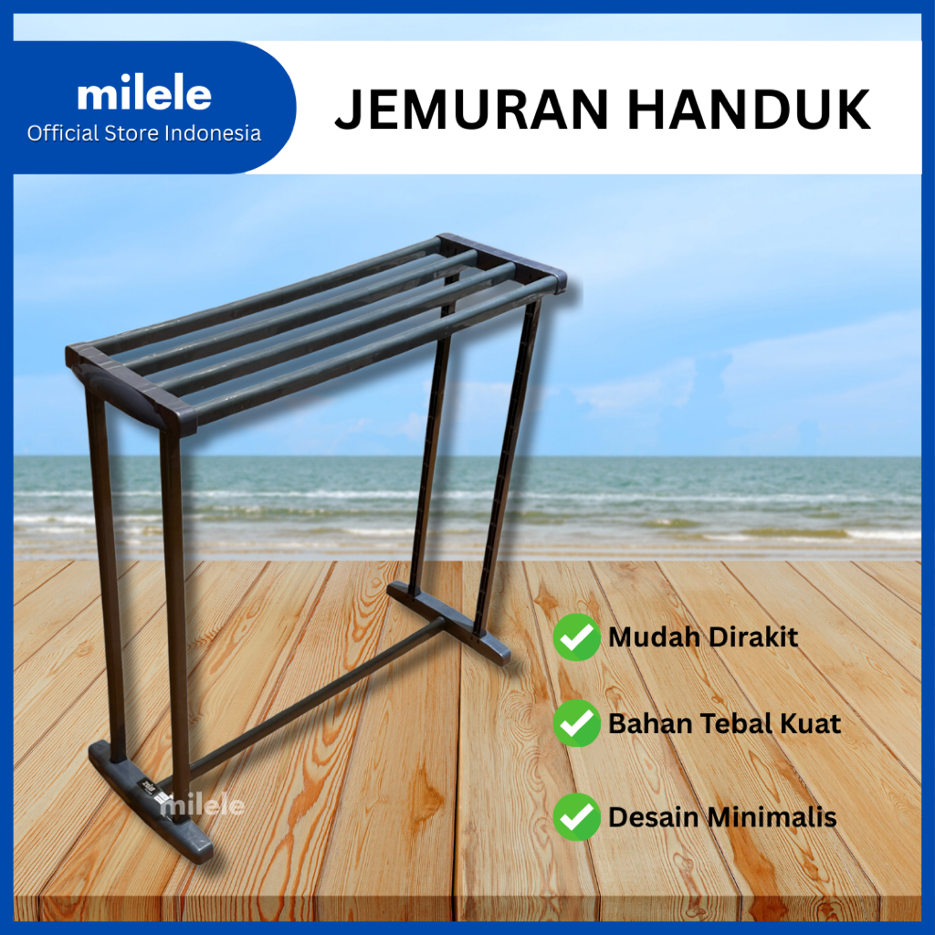 Jual MILELE Jemuran Handuk Plastik Portable Serbaguna Jemuran Tebal ...