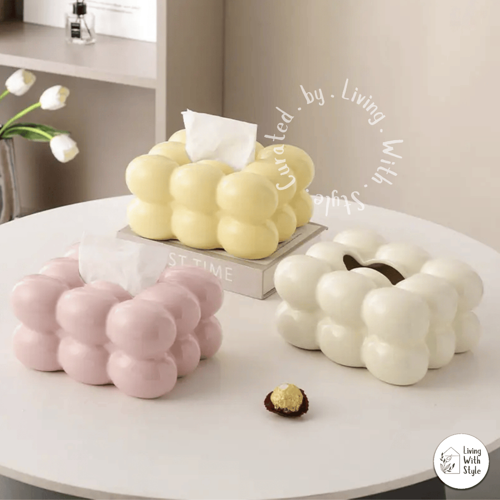 Jual Living With Style - Ceramic Bubble Colourful Tissue Box / Tempat ...