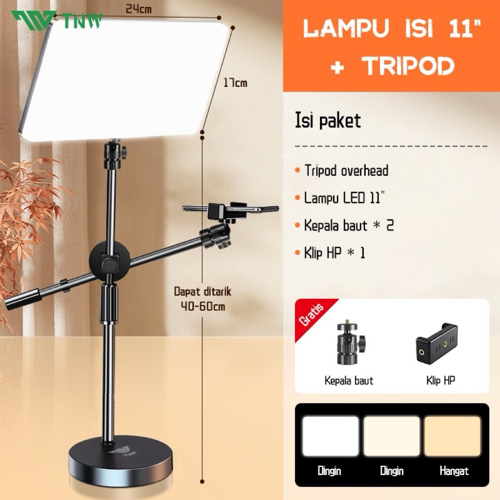 Jual TNW Overhead Phone Stand + Led Lampu Stand Holder Phone Holder ...