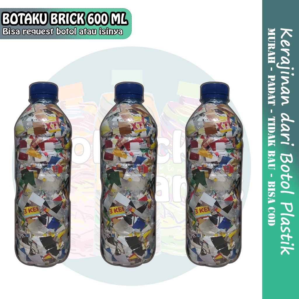 Jual Kerajinan Botol Aqua 600 ml Berat 200 250 300 Gram Padat Murah ...