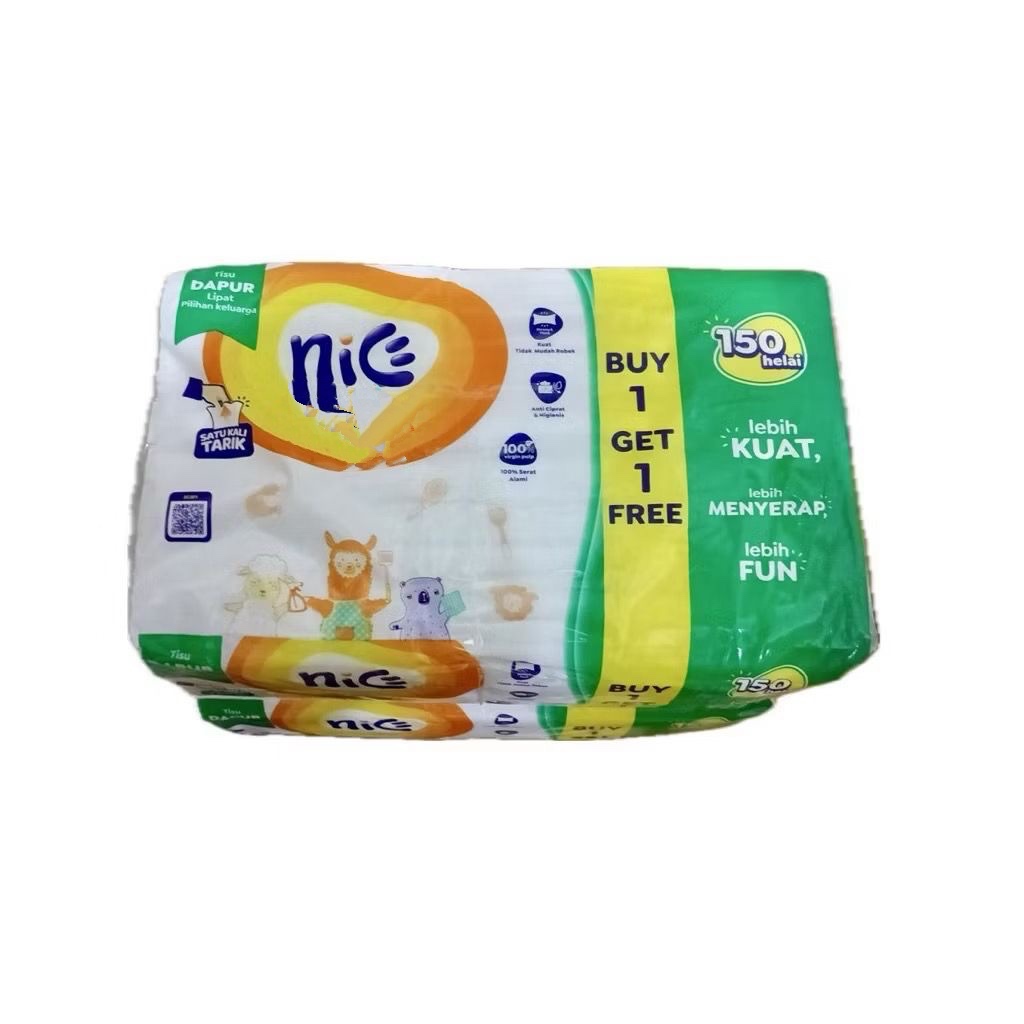 Jual [2 PACK] (Beli 1 Gratis 1)NICE TOWEL BOGOF Tissue nice towel 160s ...