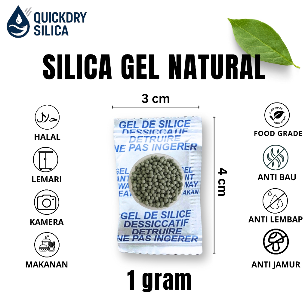 Jual Silica Gel natural 100 gram per pack | Silka Gel Natural FOOD ...