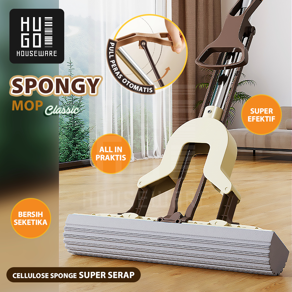 Jual Hugo Houseware Alat Pel Lantai Spons Ultra Mop Spongy Brown Pel Lantai Karet | Shopee Indonesia