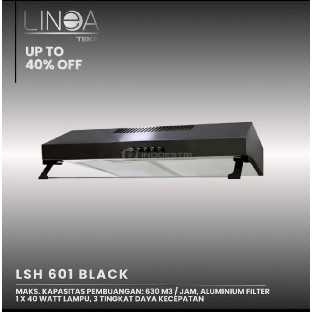 Jual Cooker Hood LINEA - slim hoods LSH-601 Black | Shopee Indonesia