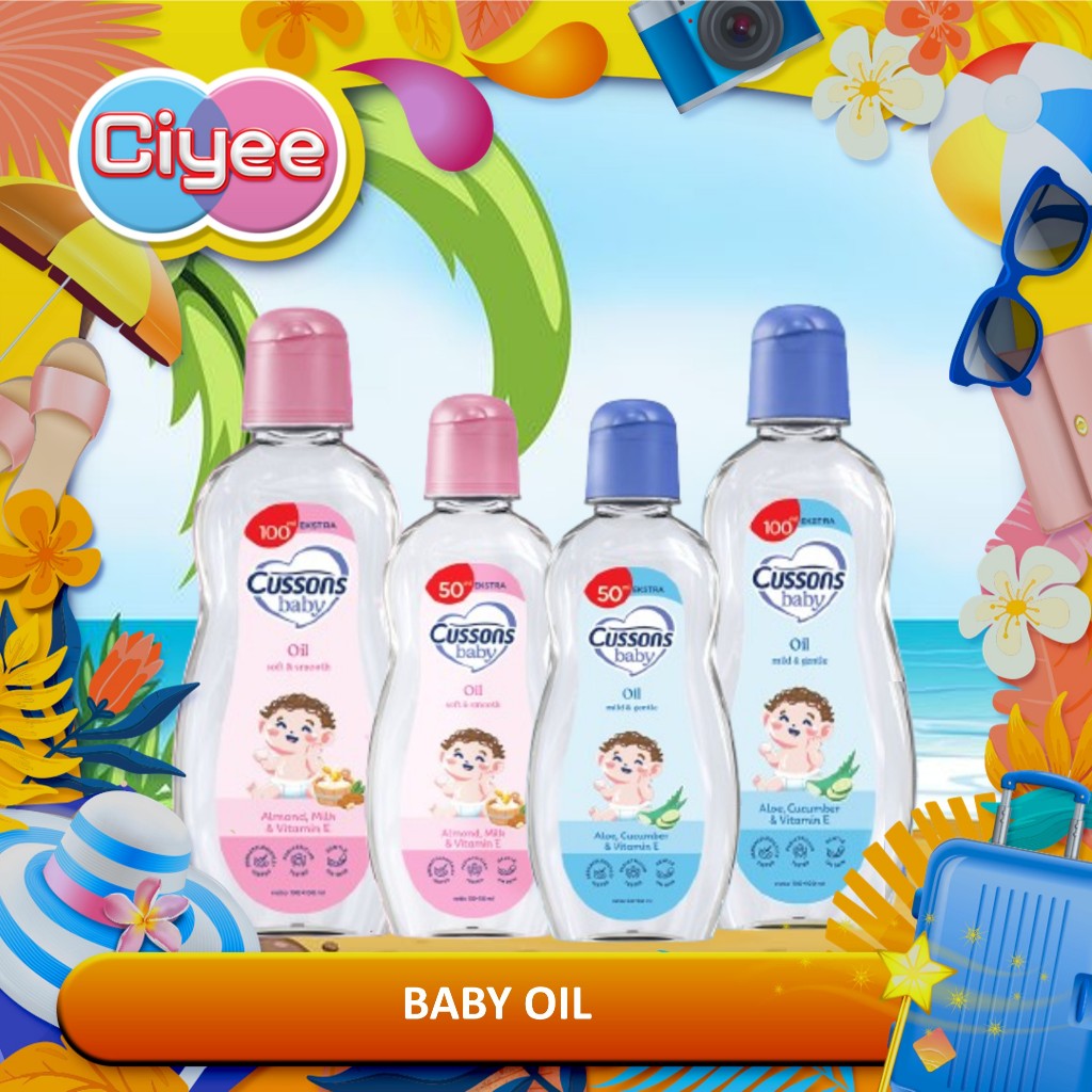 Jual Cussons Baby Oil 35ml + 15ml - 50ml + 50ml - 100ml + 100ml ...