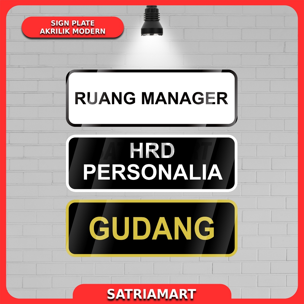 Jual Custom Papan Nama Ruangan Kantor/Ruang Direktur/RuangMeeting/Ruang ...