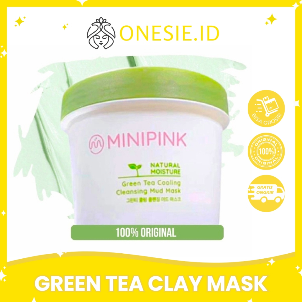 Jual MINIPINK Green Tea Clay Mask 120gr Deep Clean Komedo Exfoliasi ...