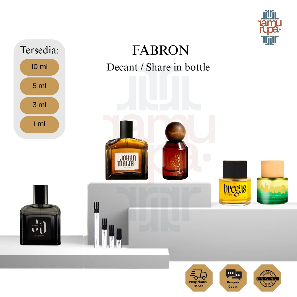 Jual Fabron Fragrances Decant Original Johan Malik, Numa, Bregas ...